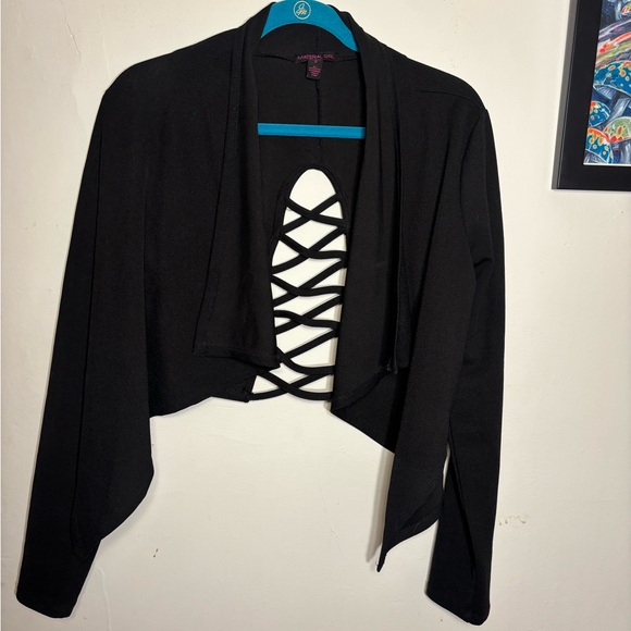 Material Girl | Tops | Material Girl Black Cardigan | Poshmark